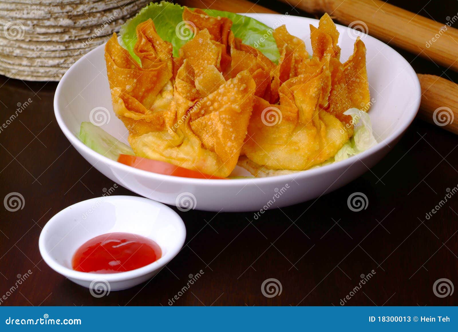 Fried Wanton stock image. Image of dumplings, china, pork - 18300013