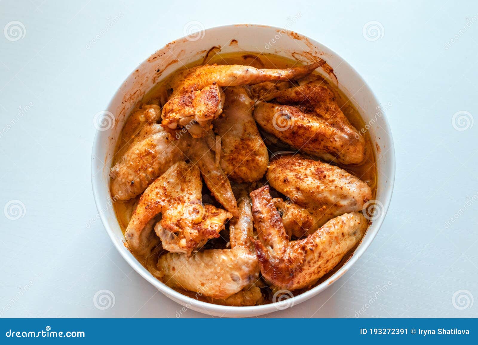 Fried Wings in a Bowl on the Table Stock Image - Image of delicious ...