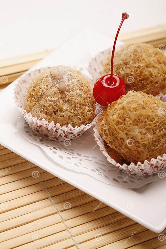 Fried yam puffs stock image. Image of tasty, still, mouthwatering ...