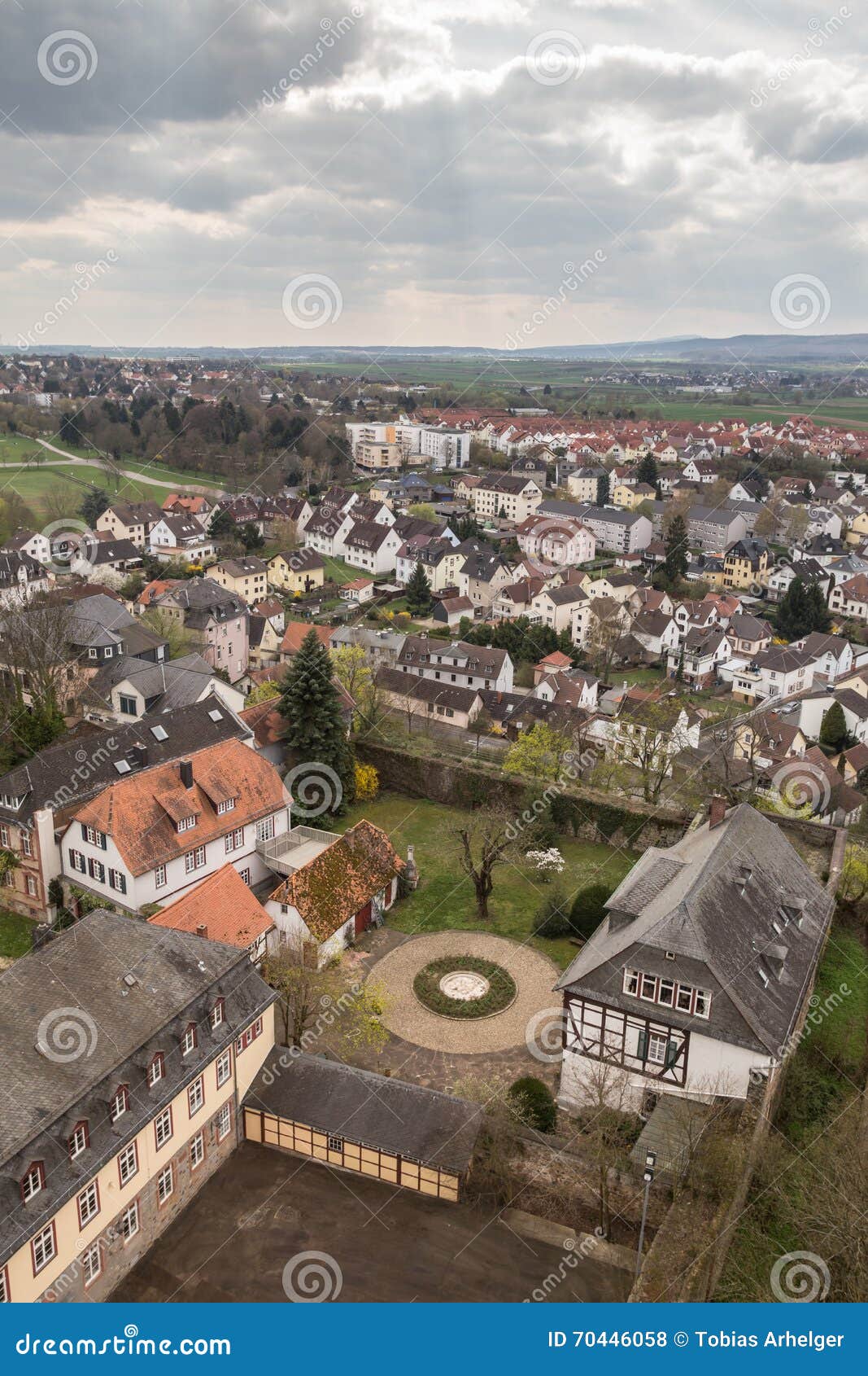 Friedberg City Germany from Above Stock Photo - Image of city, wall ...