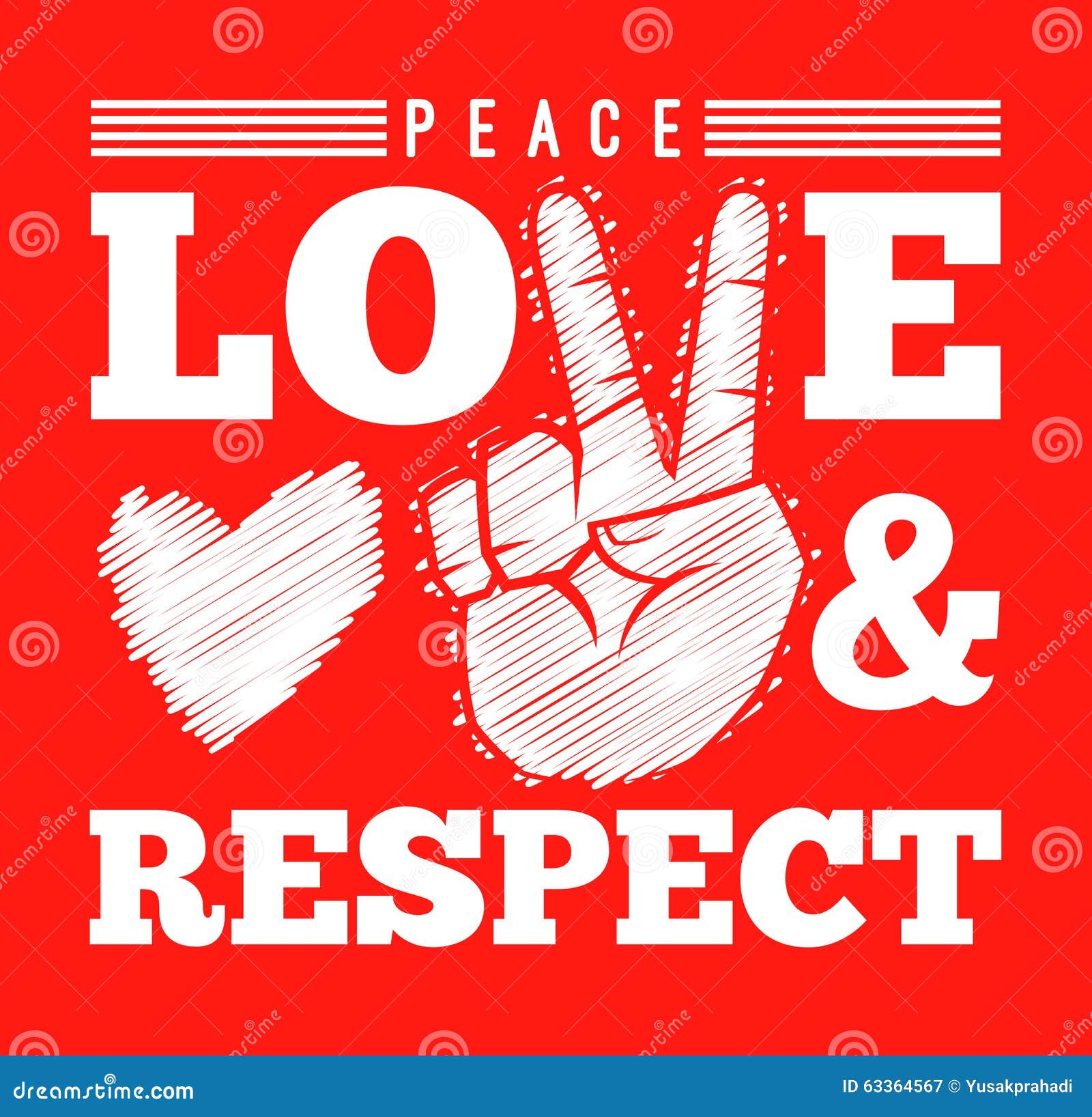 Friedensliebe Und Respekt-Symbol Vektor Abbildung - Illustration von ...