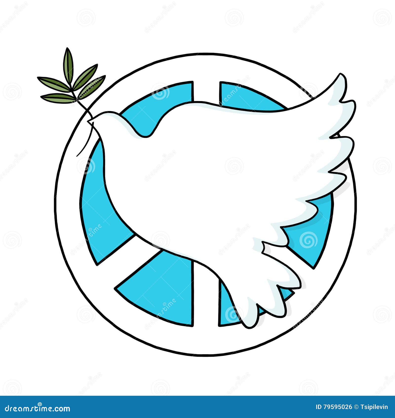 Friedenszeichen und -taube stock abbildung. Illustration von olivgrün ...