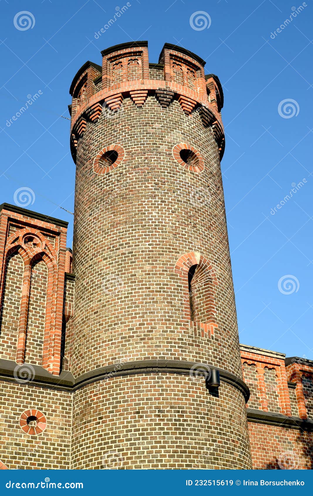 Friedrichsburg Gate Tower Against the Blue Sky. Kaliningrad Stock Image ...