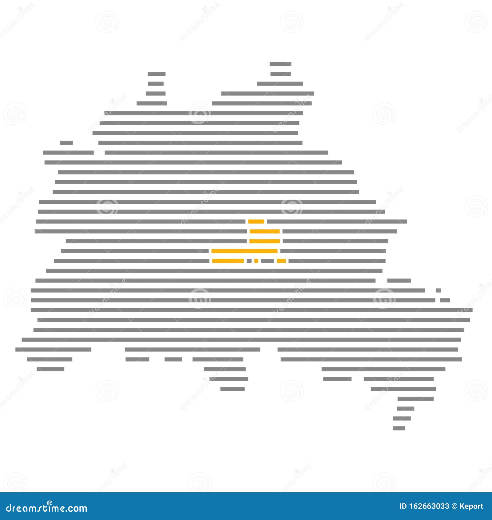 Friedrichshain-Kreuzberg - Map of Berlin with Orange District Stock ...
