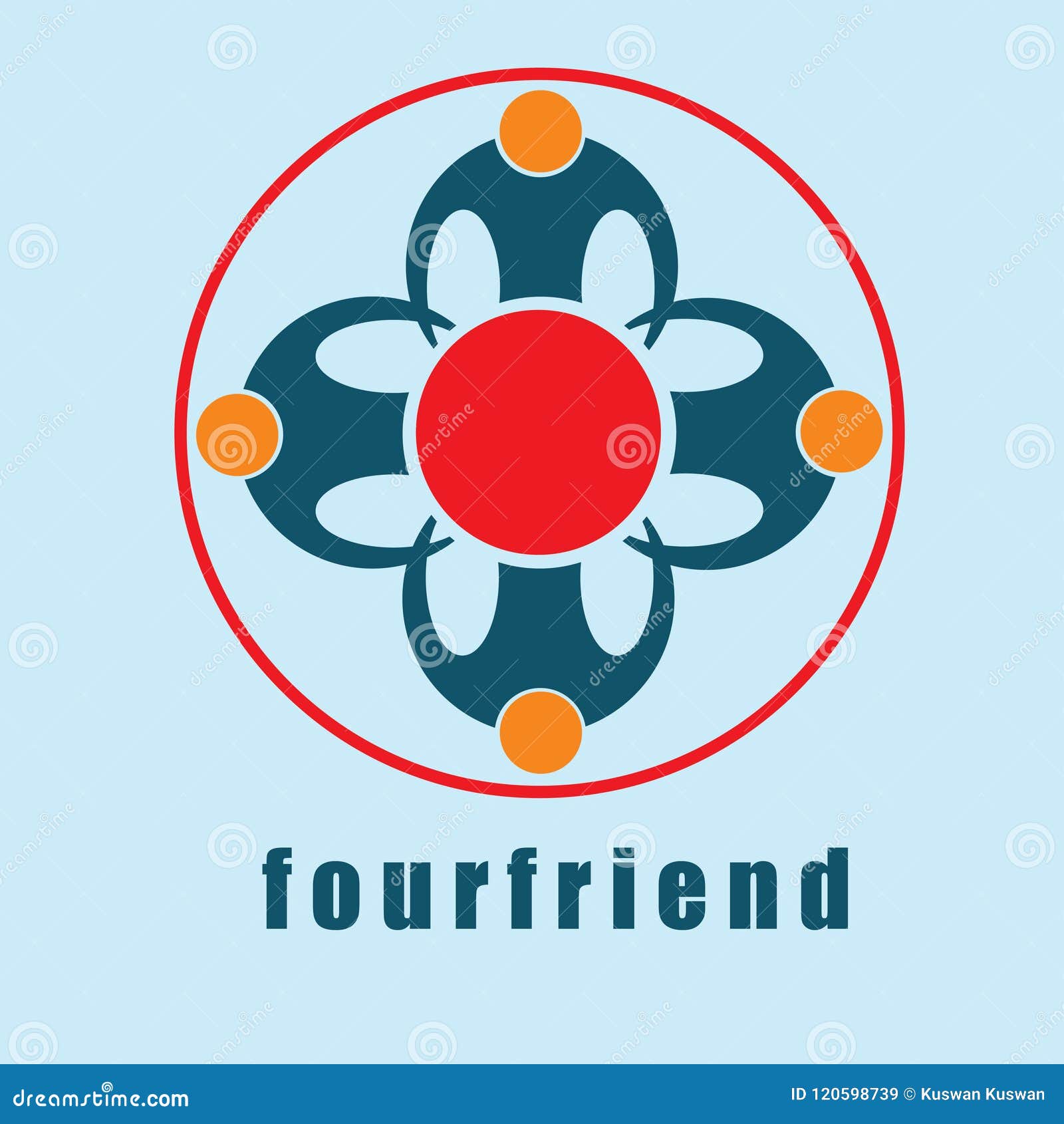 Frien Template Logo for Your Cumunity Stock Vector - Illustration of ...