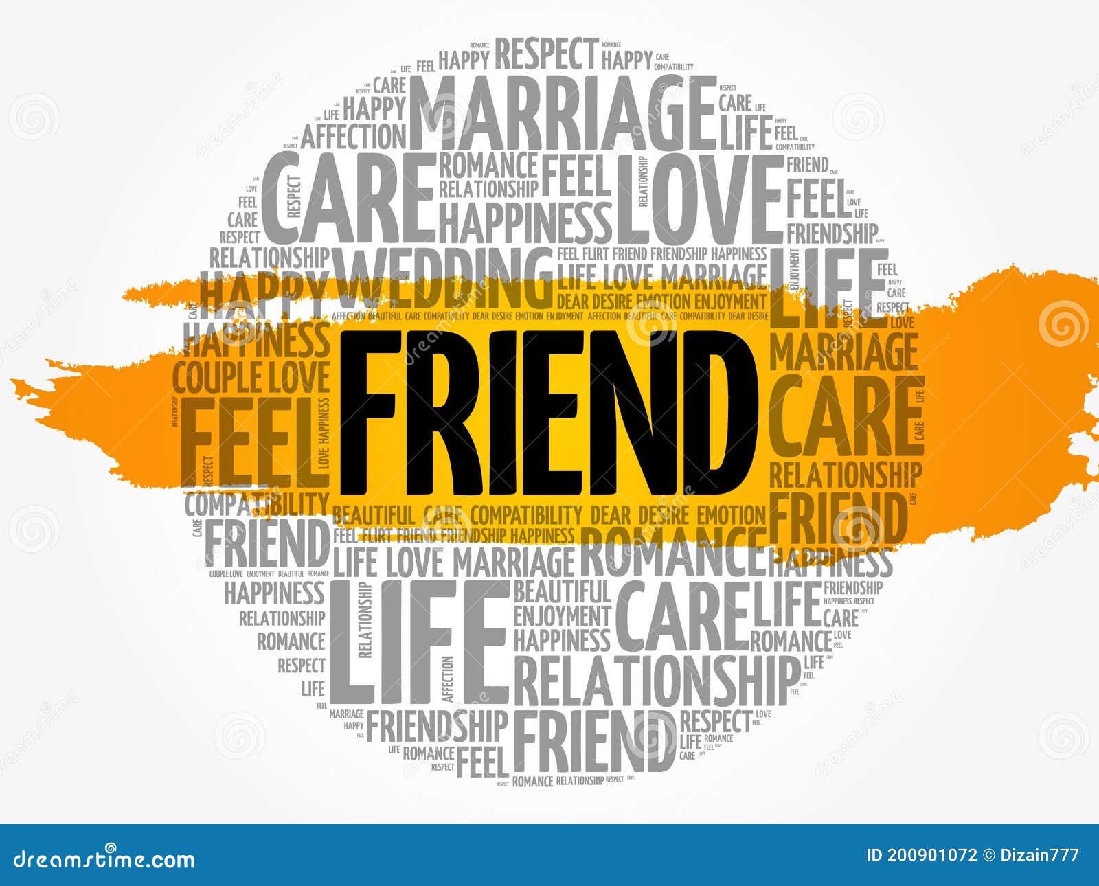 Friend circle word cloud stock illustration. Illustration of partner ...