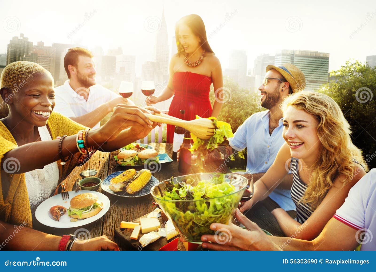 Friend Friendship Dining Celebration Hanging Out Concept Stock Photo ...