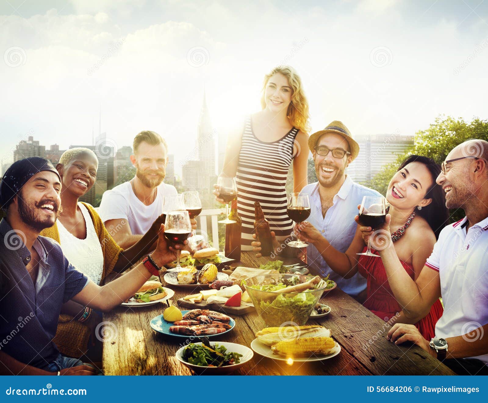 Friend Friendship Dining Celebration Hanging Out Concept Stock Photo ...
