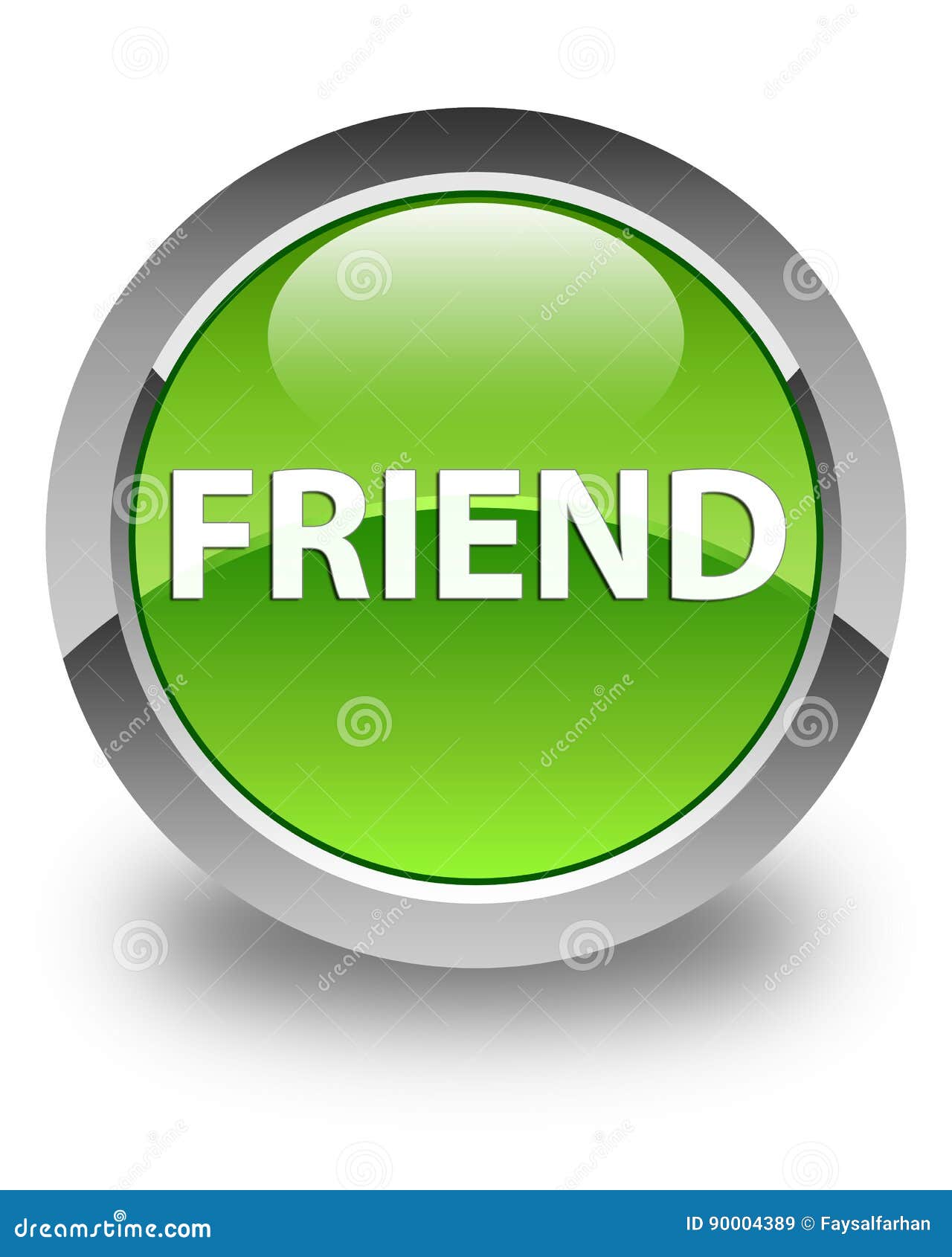 Friend Glossy Green Round Button Stock Illustration - Illustration of ...