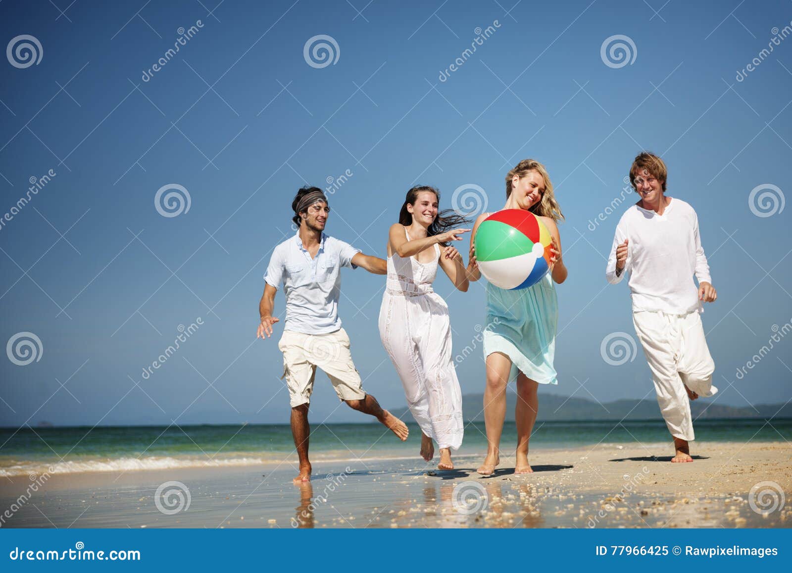 Friend Group Togetherness Beach Party People Concept Stock Image ...