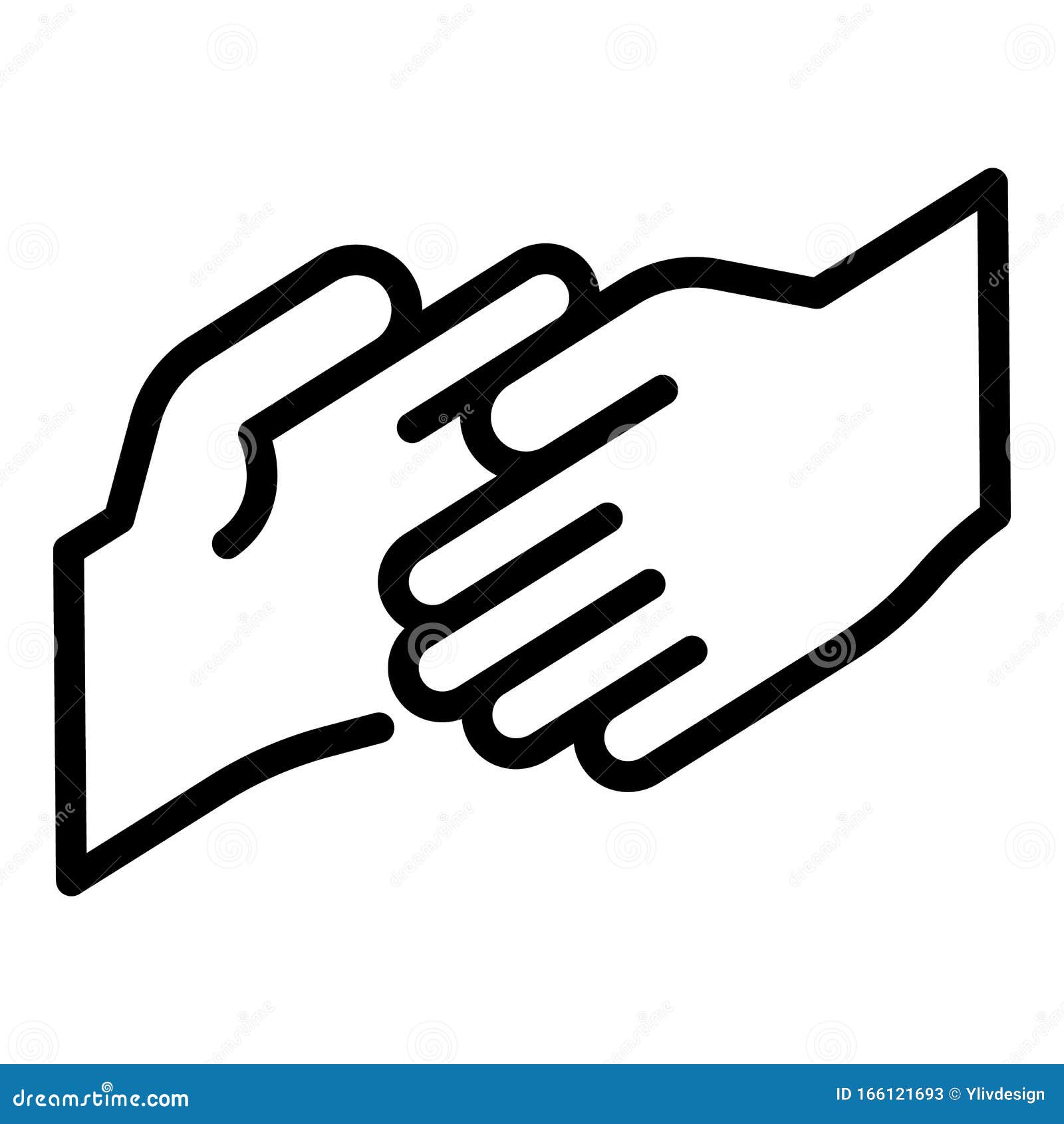 Friend Hand Help Icon, Outline Style Stock Vector - Illustration of ...