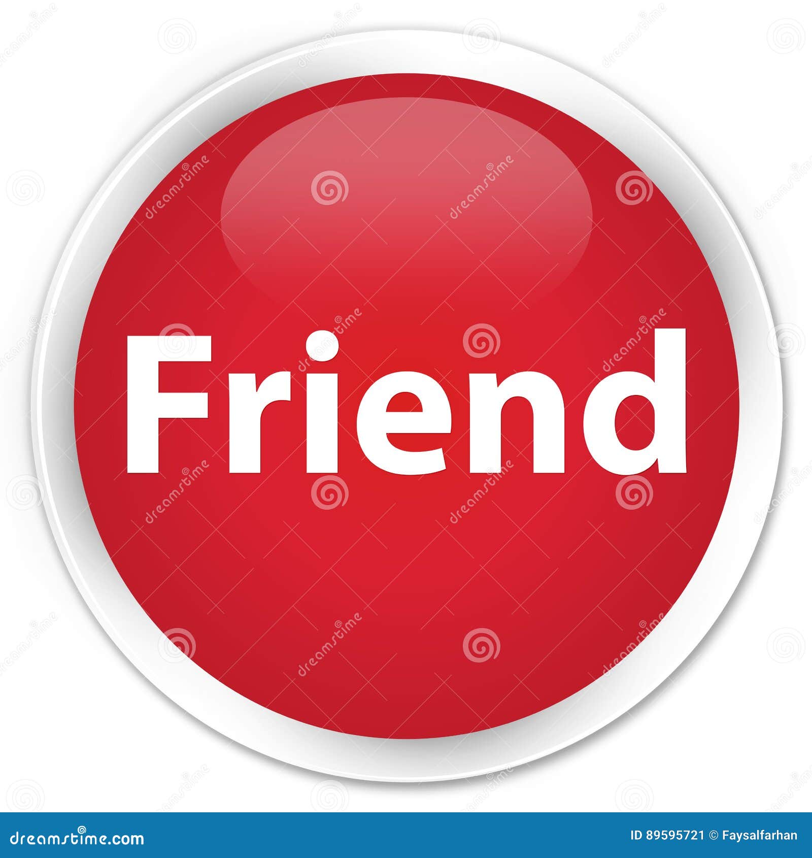 Friend Premium Red Round Button Stock Illustration - Illustration of ...