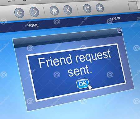 Friend request concept. stock illustration. Illustration of network ...
