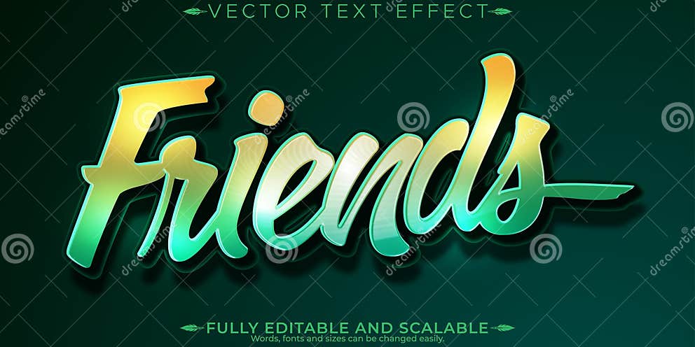 Friend Text Effect, Editable Modern and Script Customizable Font Style ...
