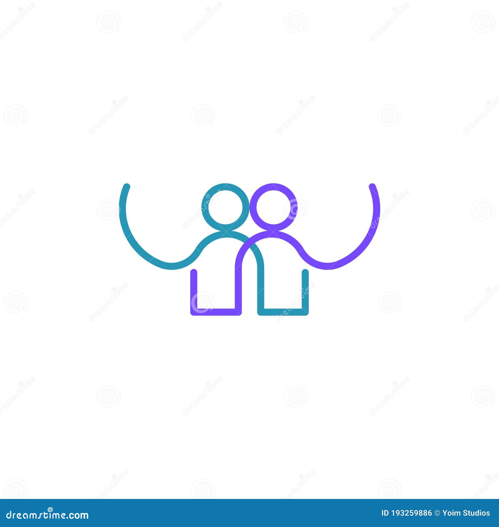 Friend Vector Icon Logo Design Template Illustration Stock Vector ...