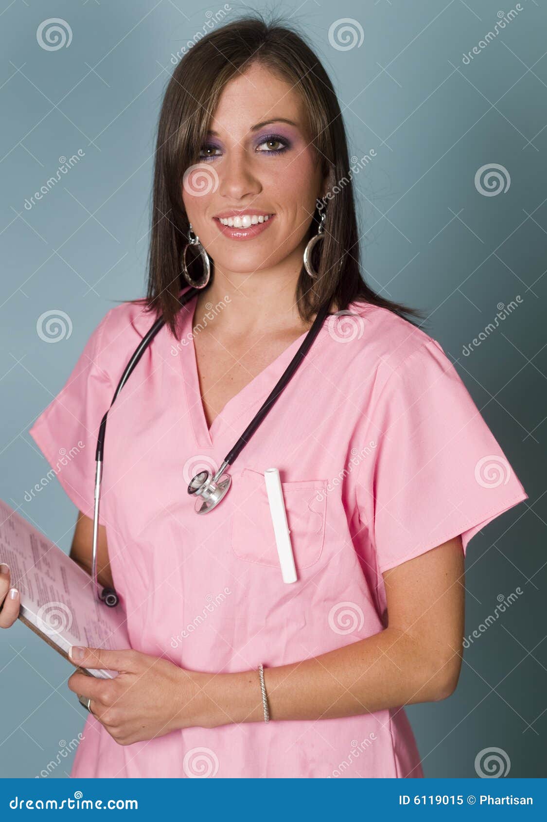 Friendly attractive nurse stock image. Image of shot, assistance - 6119015