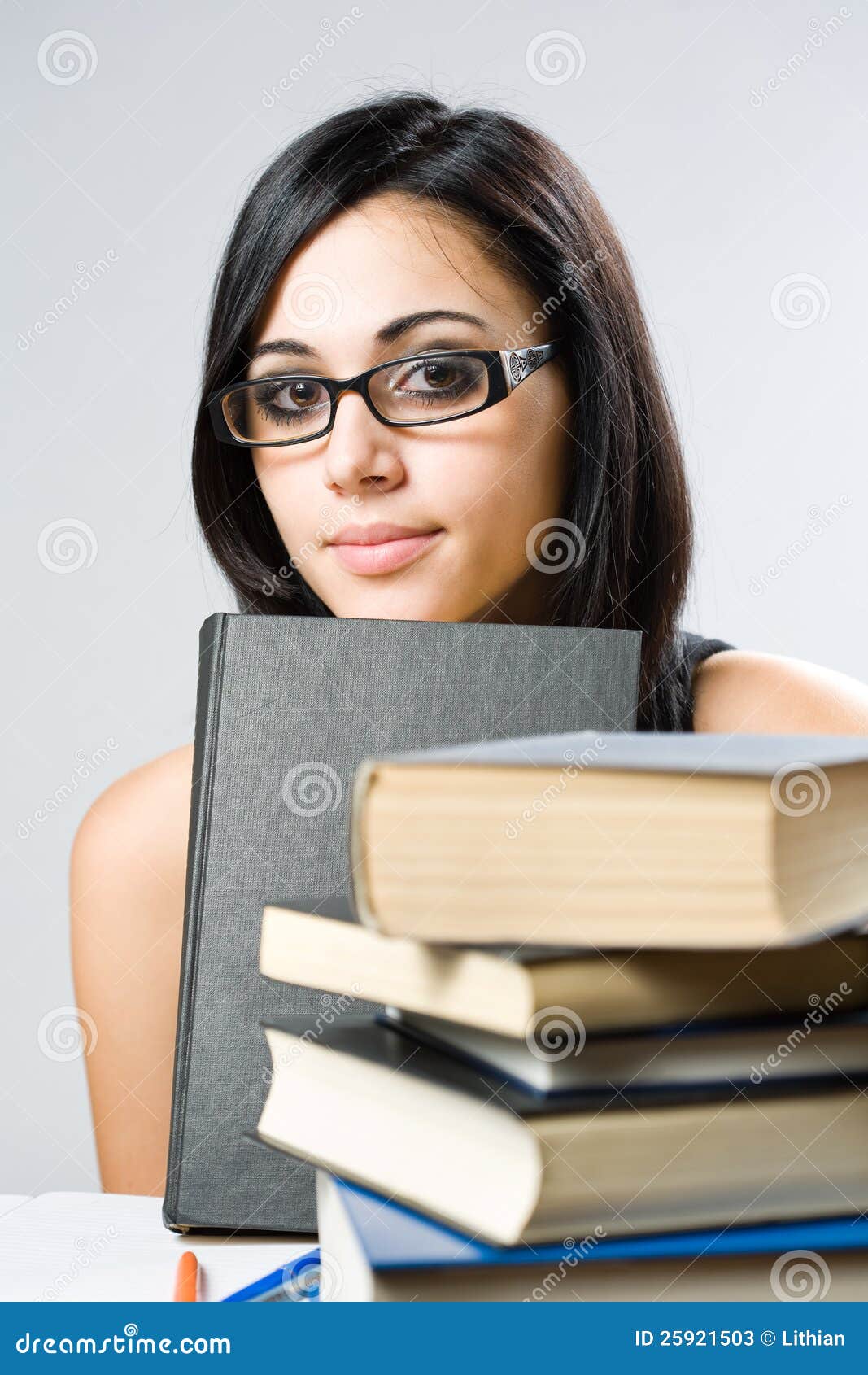 Friendly Beautiful Young Student. Stock Image - Image of female ...