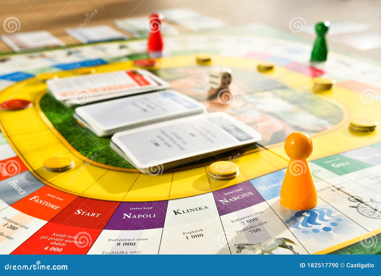 A Friendly Board Game Spread Out on a Table in the Room. Gameplay in ...