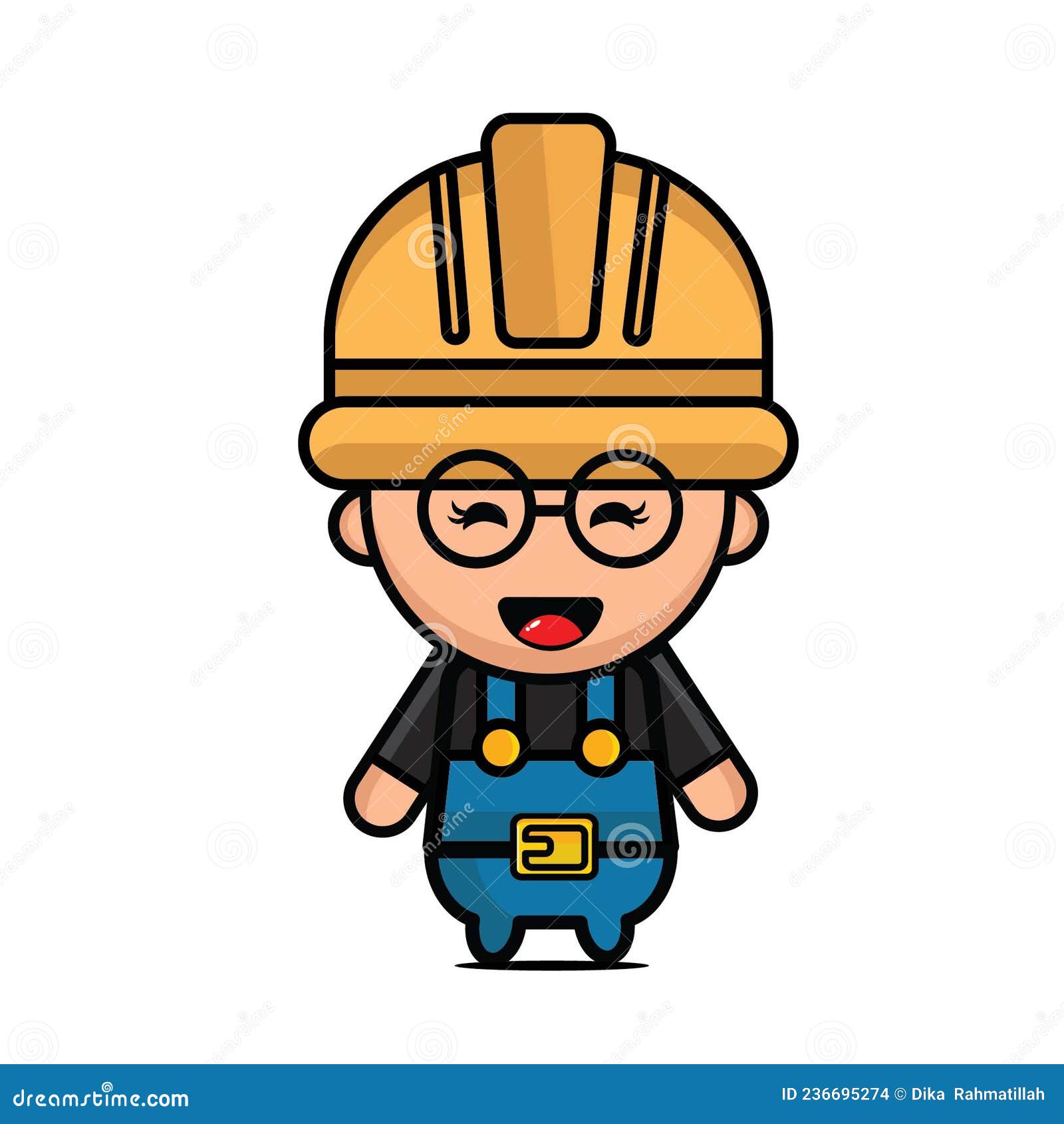 Cute Boy Engineer Character Vector Design Stock Vector - Illustration ...