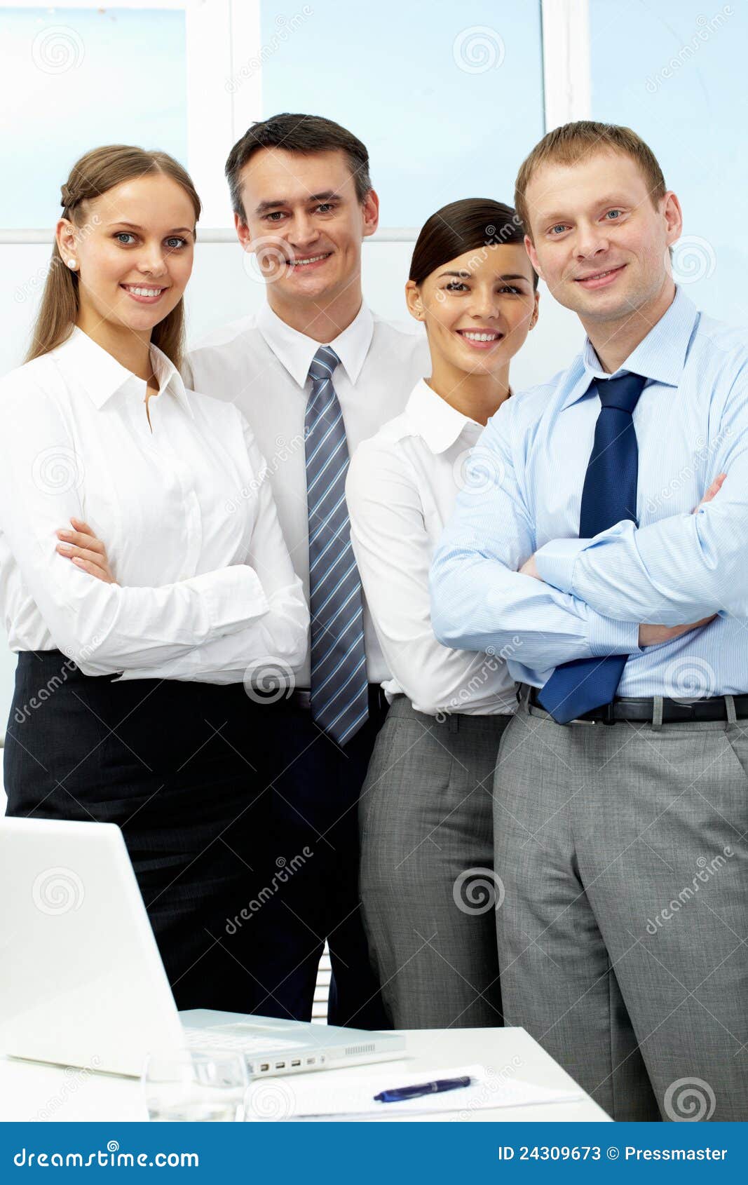 Friendly business group stock image. Image of contemporary - 24309673