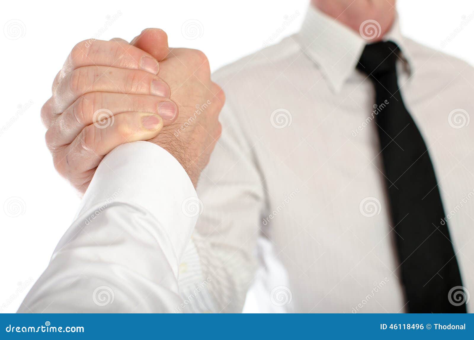 Friendly Business Handshake Stock Photo - Image of strength, person ...