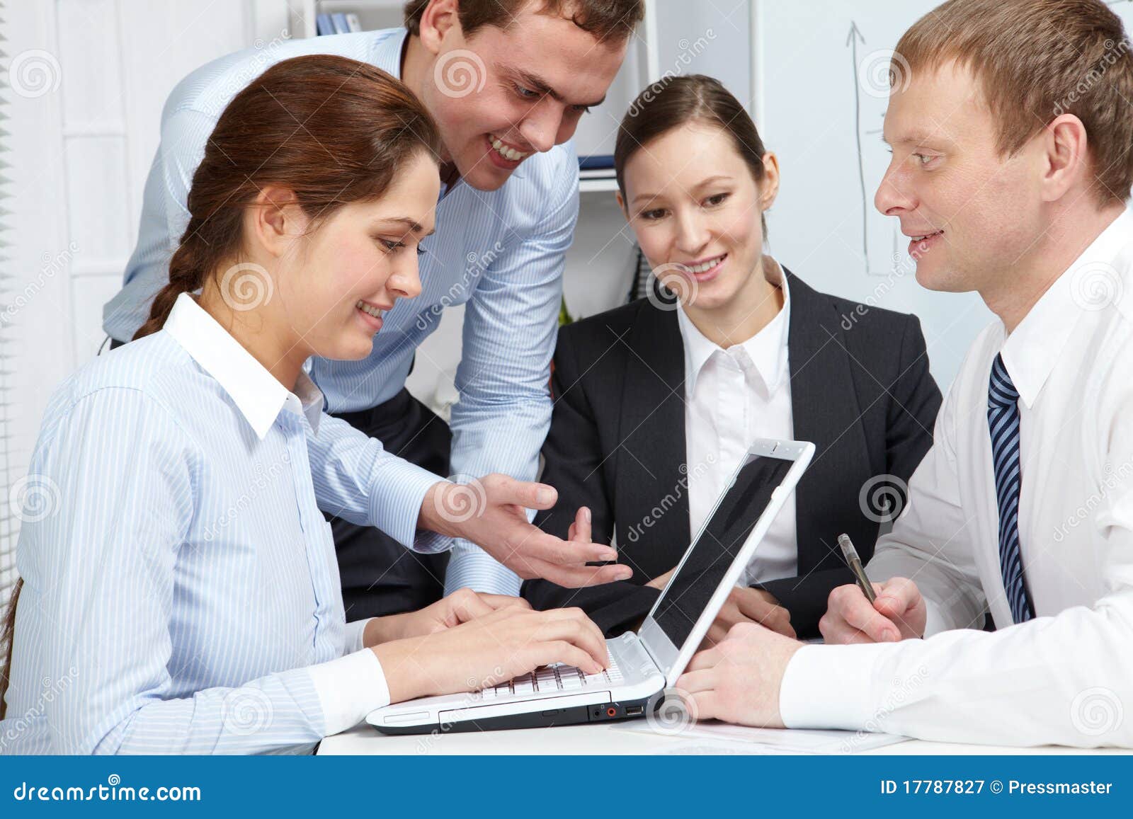 Friendly business team stock image. Image of interior - 17787827