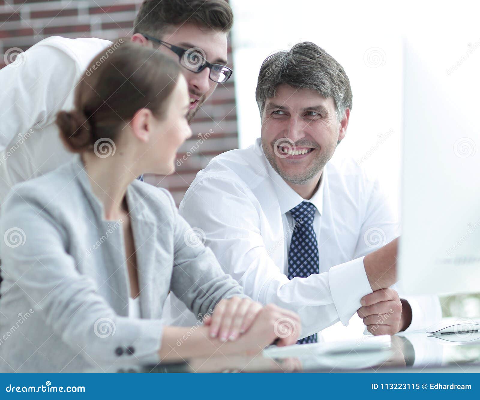 Friendly Business Team in the Office Stock Image - Image of colleagues ...