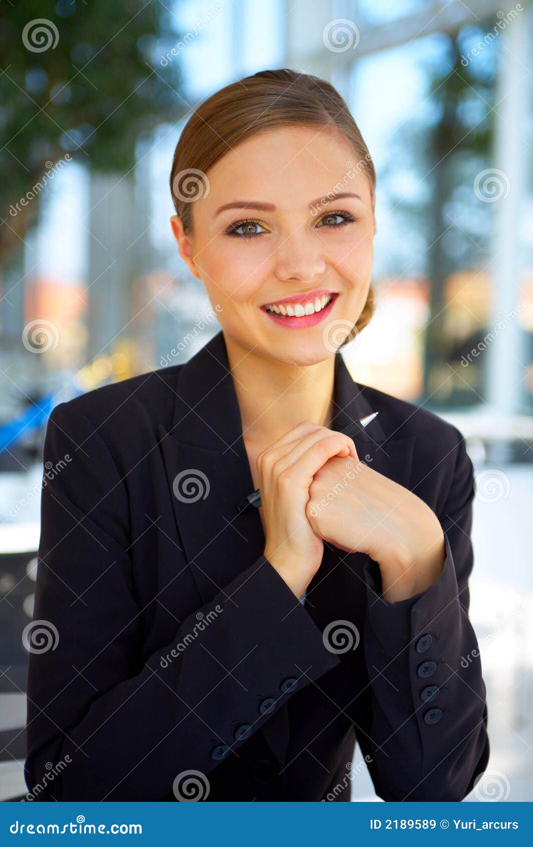Friendly Business Woman Feeling Stock Image - Image of confident ...