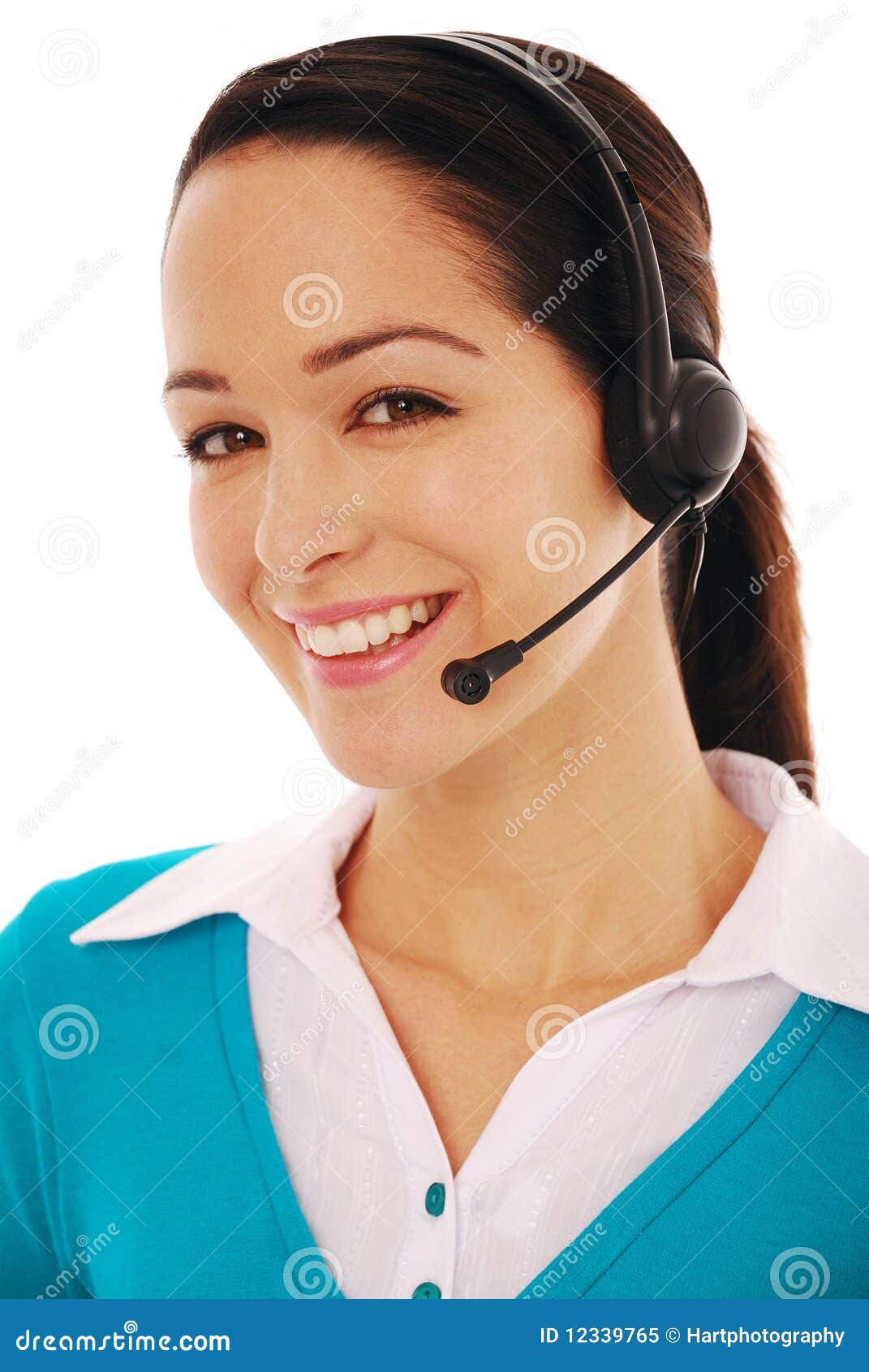 Friendly call operator stock image. Image of contact - 12339765