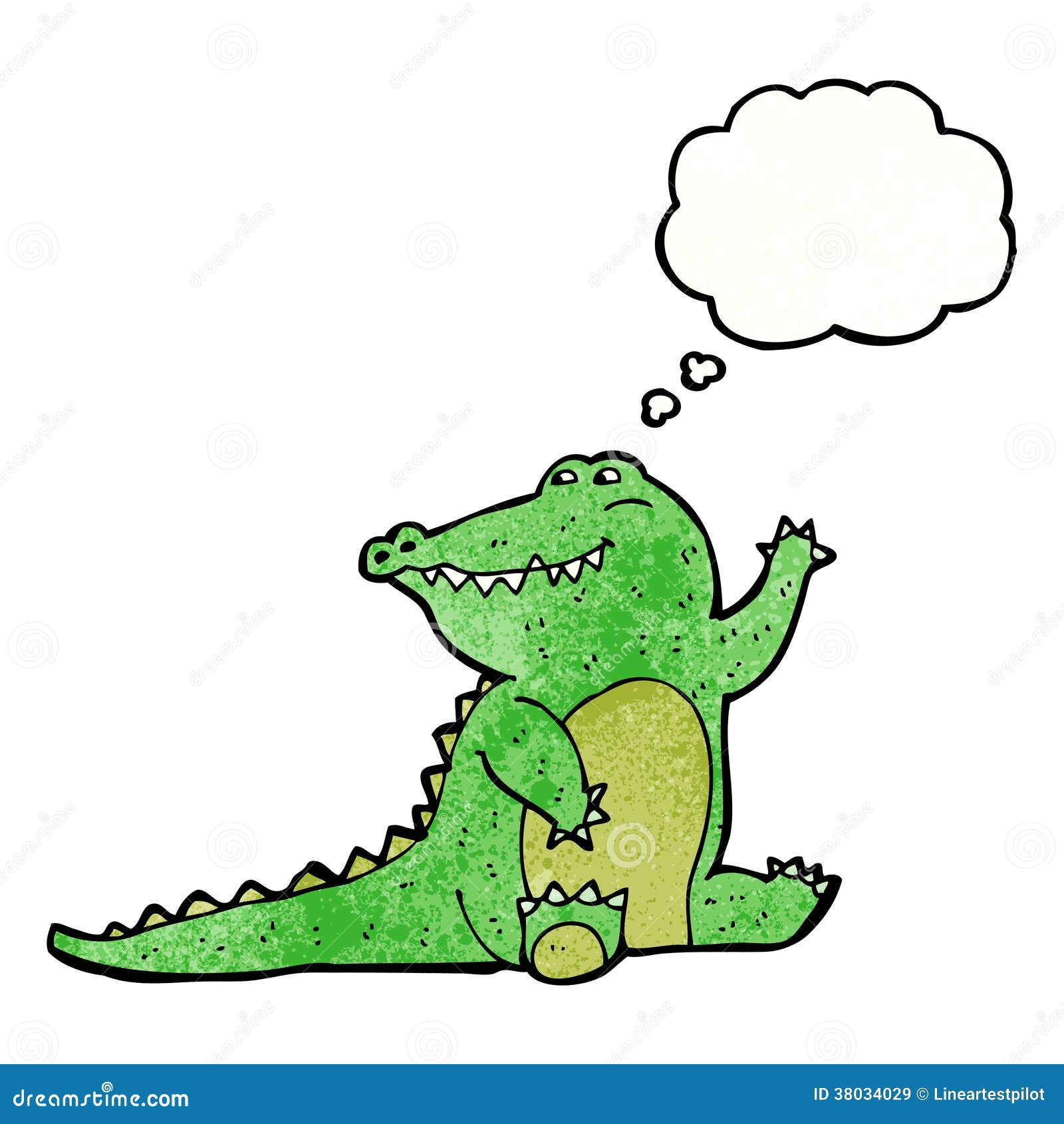 Friendly cartoon alligator stock vector. Illustration of retro - 38034029