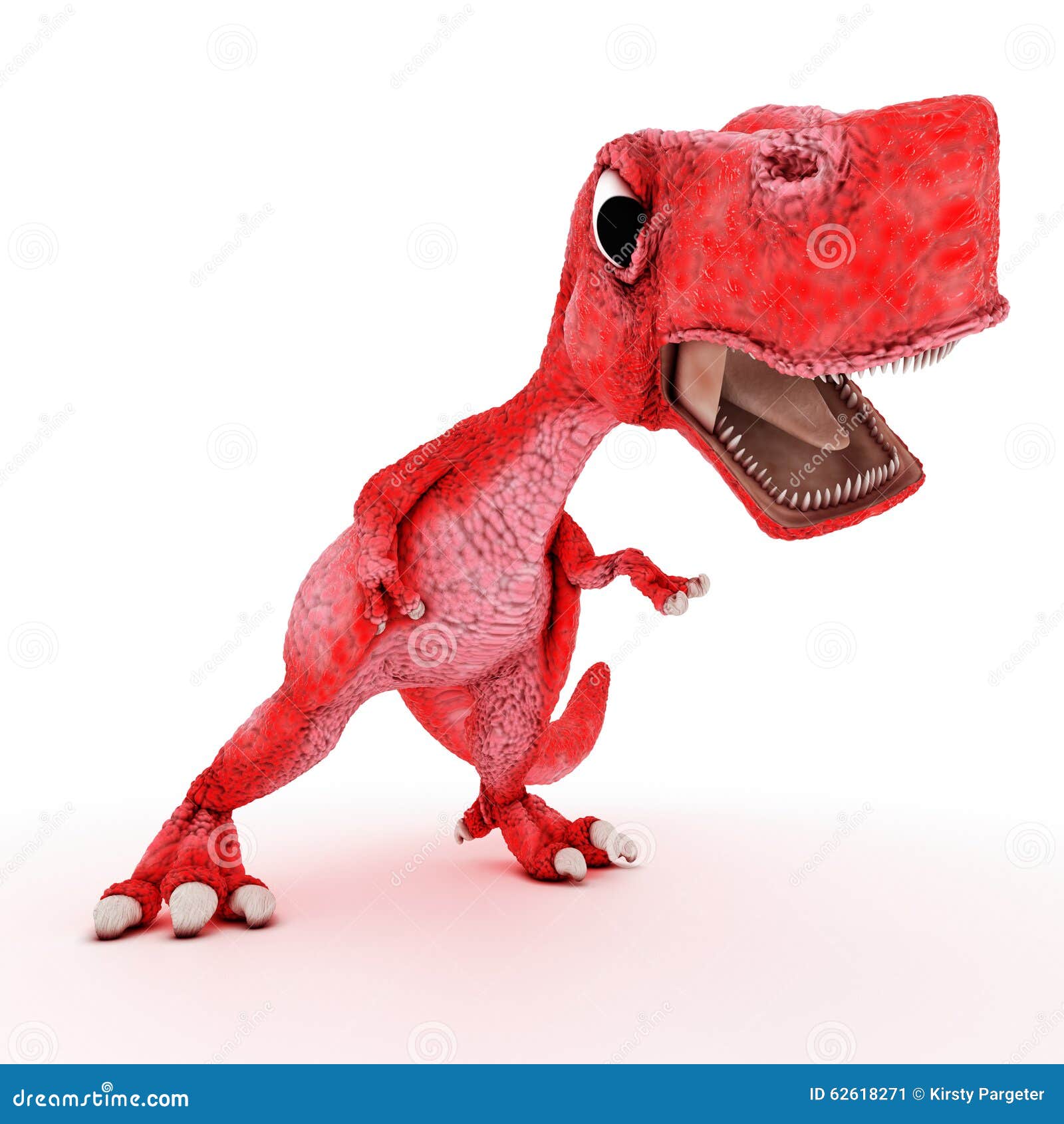 Friendly Cartoon Dinosaur stock illustration. Illustration of character ...