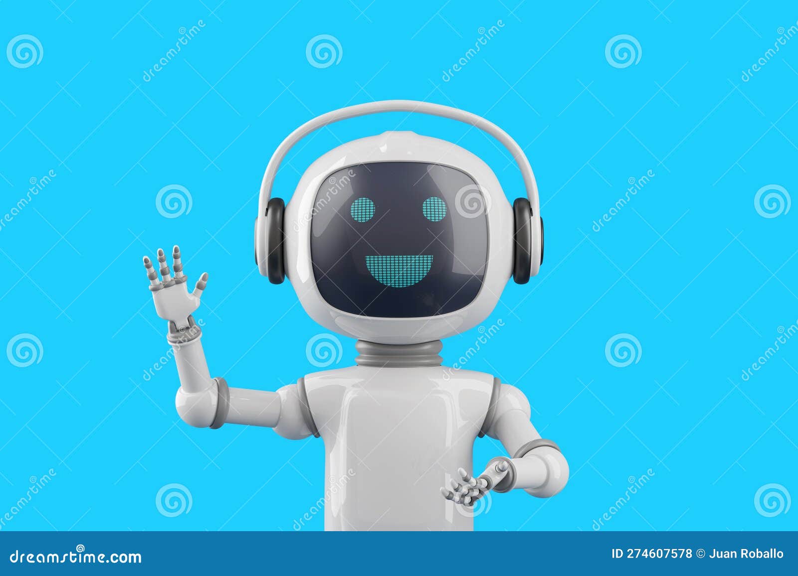 Friendly Cartoon Style Chat Robot Waving Hello. 3d Illustration Stock ... Friendly Cartoon Style Chat Robot Waving Hello. 3d Illustration Stock ...