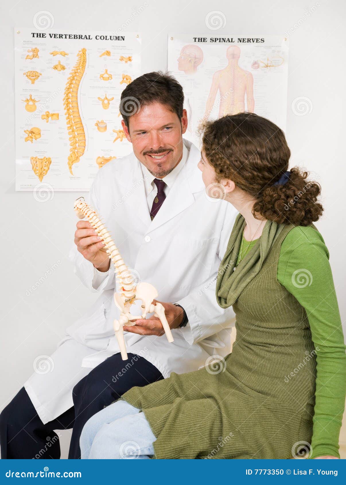 Friendly Chiropractor with Patient Stock Photo - Image of doctor ...