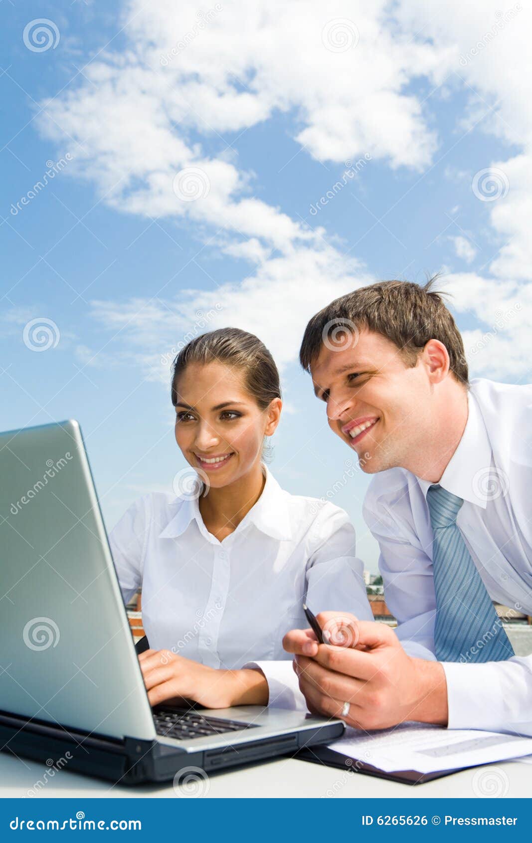 Friendly colleagues stock photo. Image of cooperation - 6265626