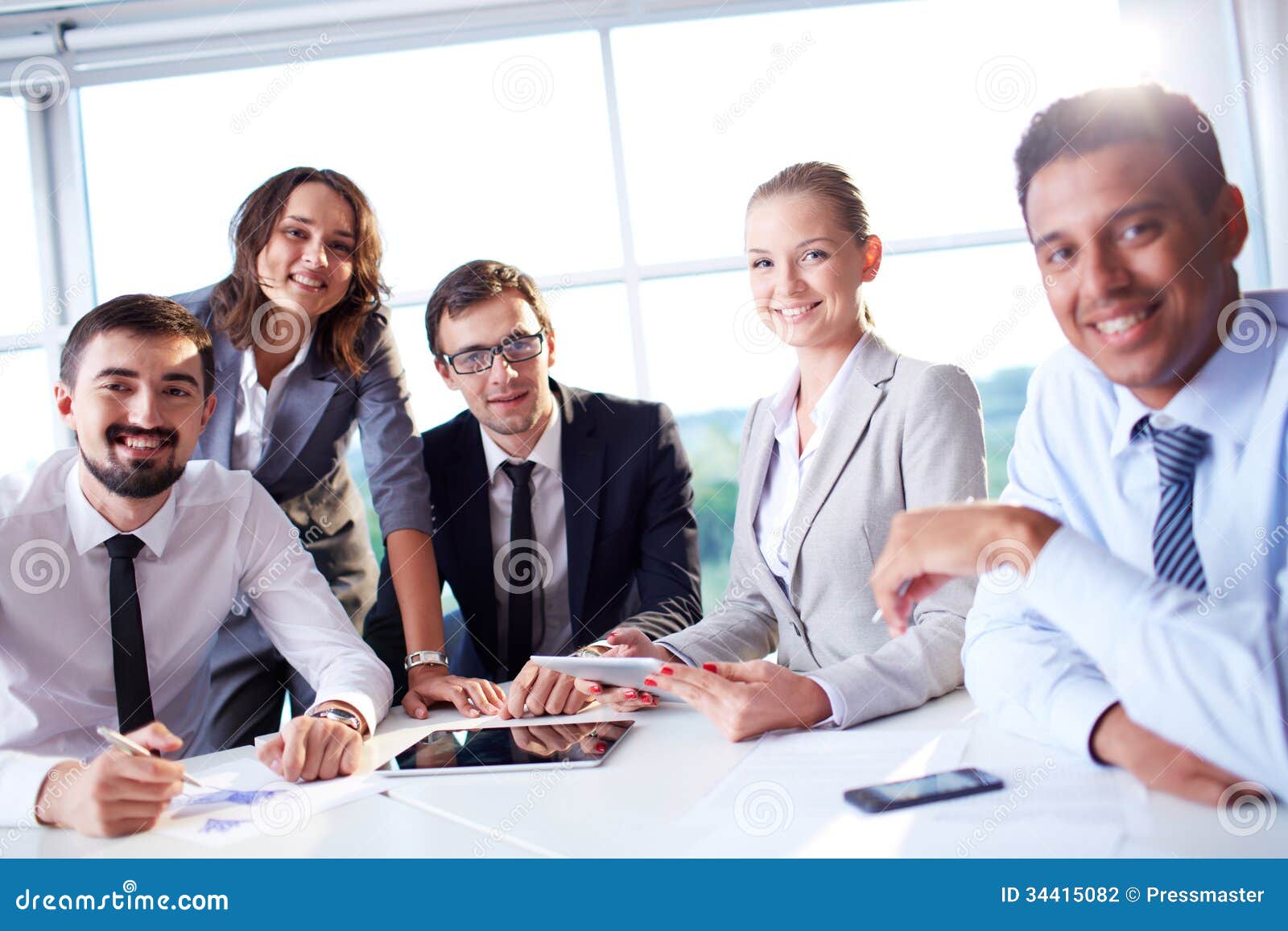 Friendly colleagues stock photo. Image of handsome, executive - 34415082