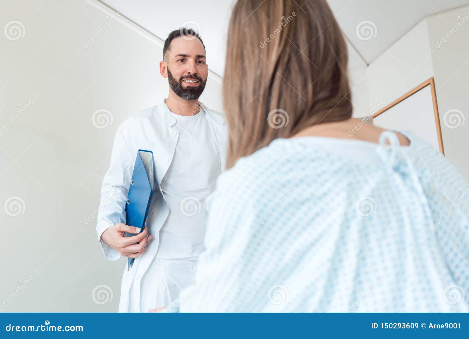 Doctor Seeing Patient in Hospital Stock Image - Image of health ...