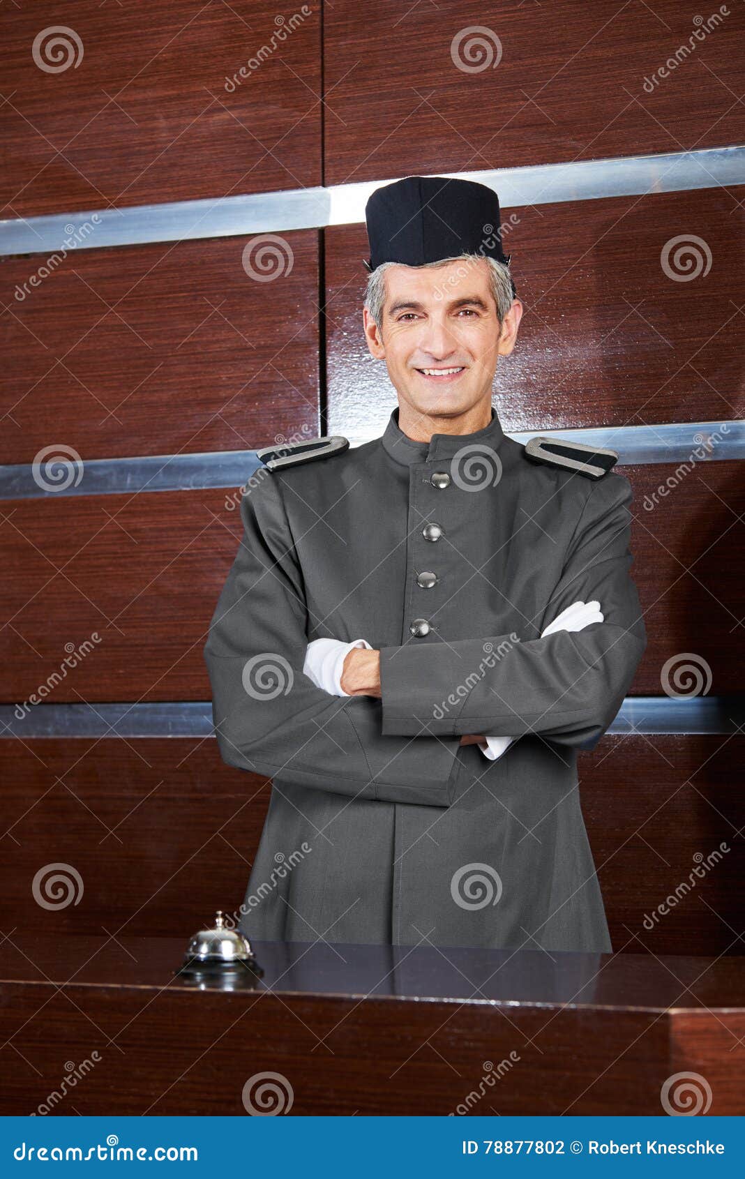 Friendly Concierge at Hotel Reception Stock Photo - Image of happy ...