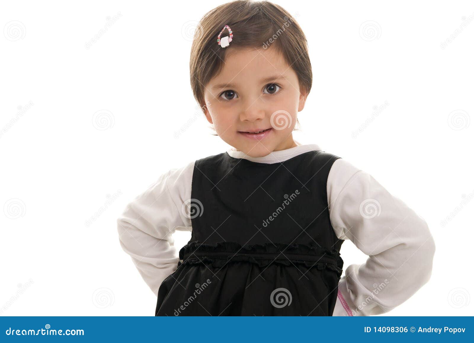 Friendly and Confident Cute Little Girl Stock Photo - Image of smiling ...