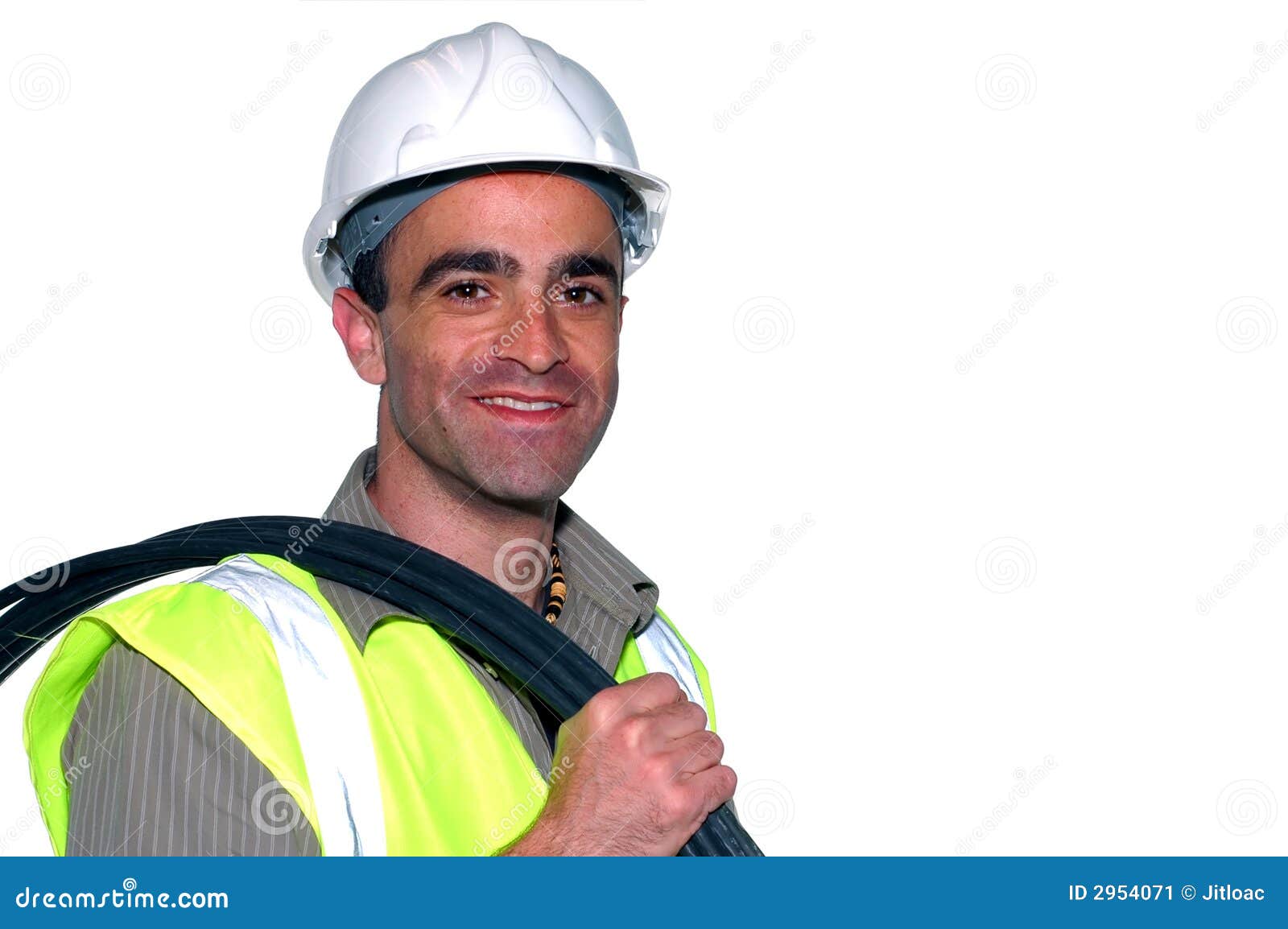 Friendly Construction Worker Stock Image - Image of inspector, career ...