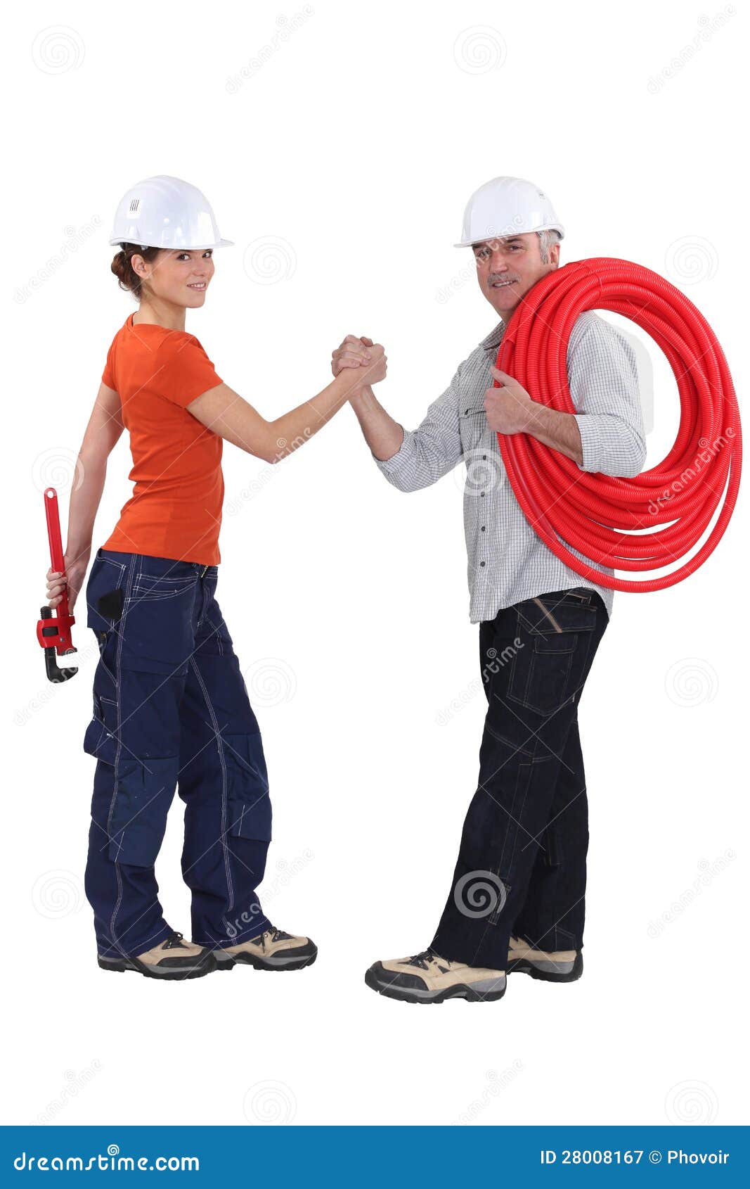 Friendly Construction Workers Stock Image - Image of adult, handsome ...