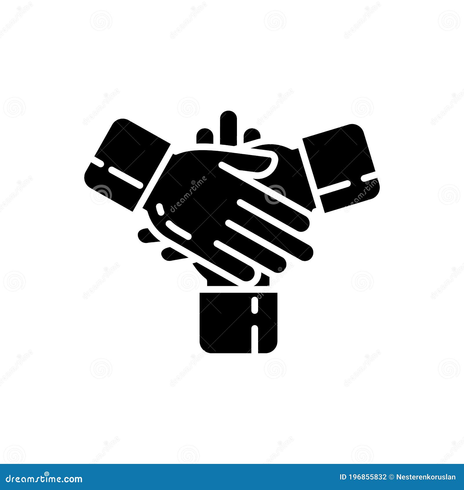 Friendly Cooperation Black Glyph Icon Stock Vector - Illustration of ...