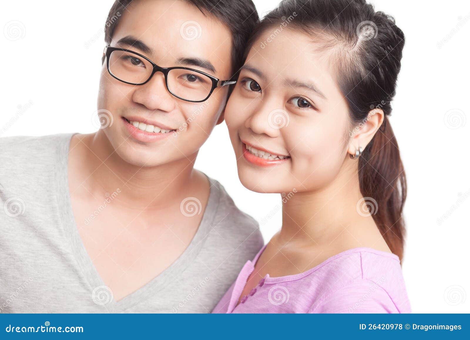 Friendly couple stock photo. Image of love, glasses, pretty - 26420978