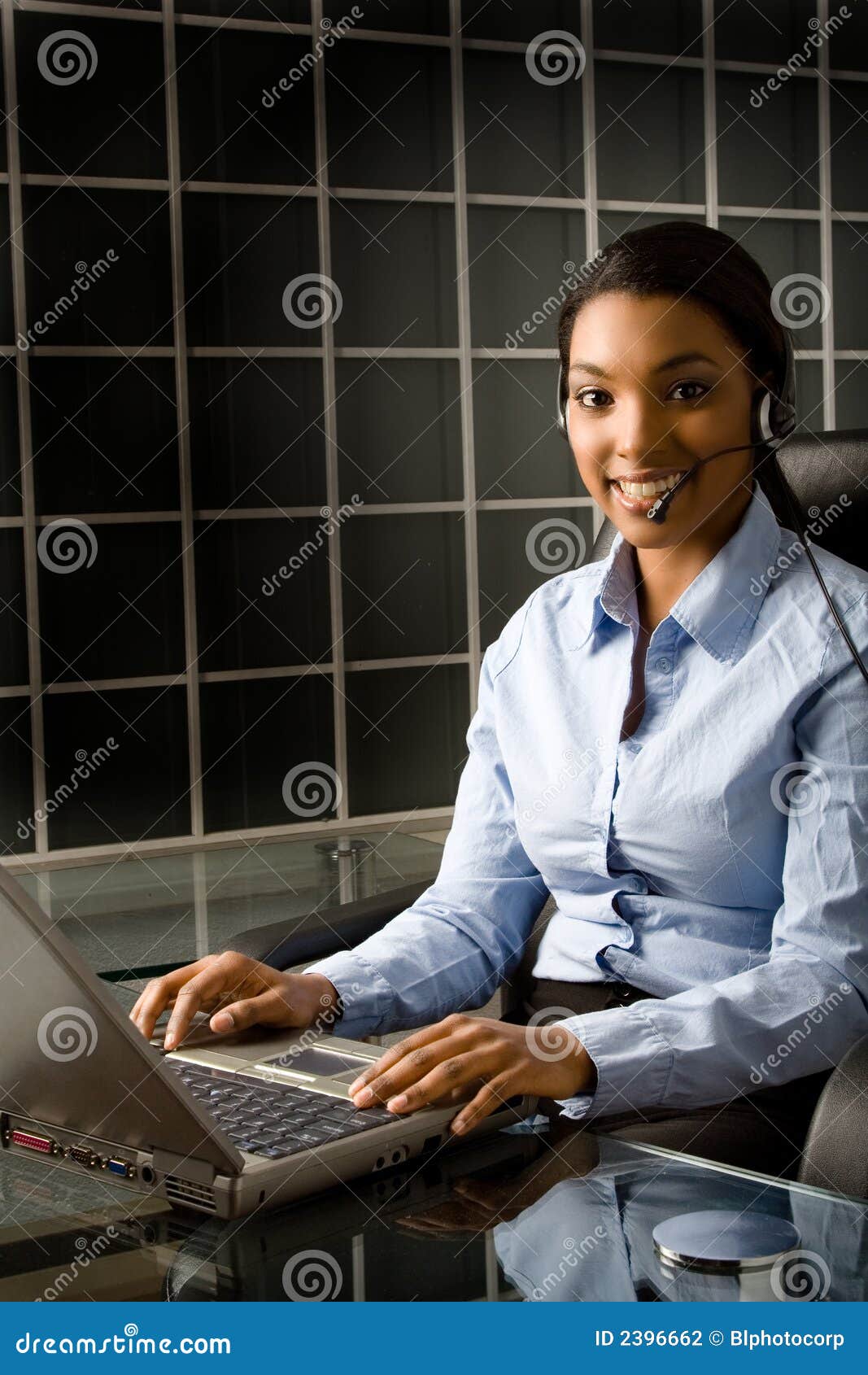 Friendly Customer Service stock photo. Image of african - 2396662