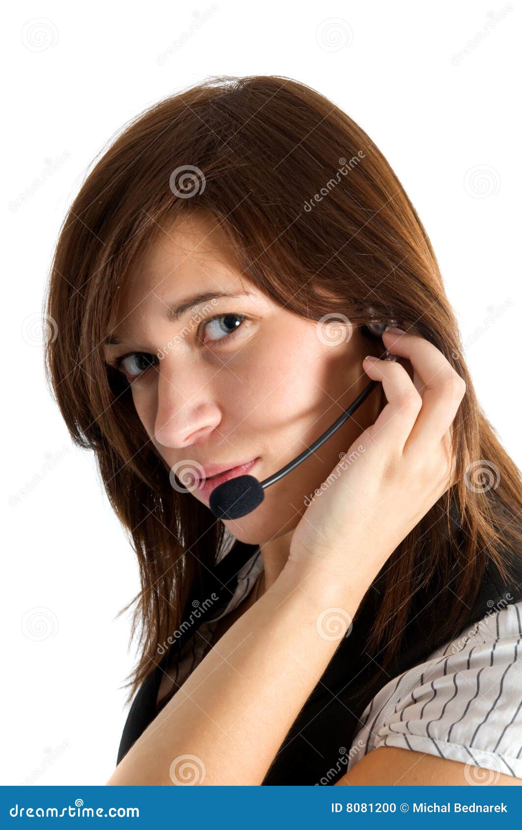 Friendly Customer Service Agent Stock Photo - Image of headphones ...
