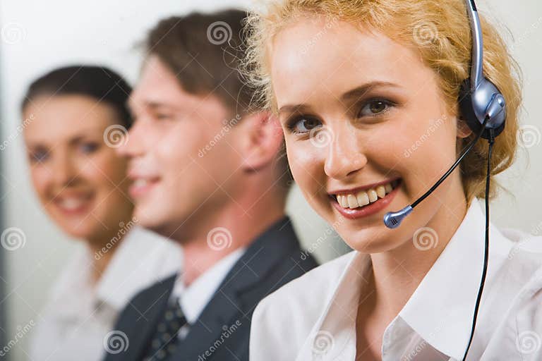 Friendly customer support stock image. Image of contact - 2845501