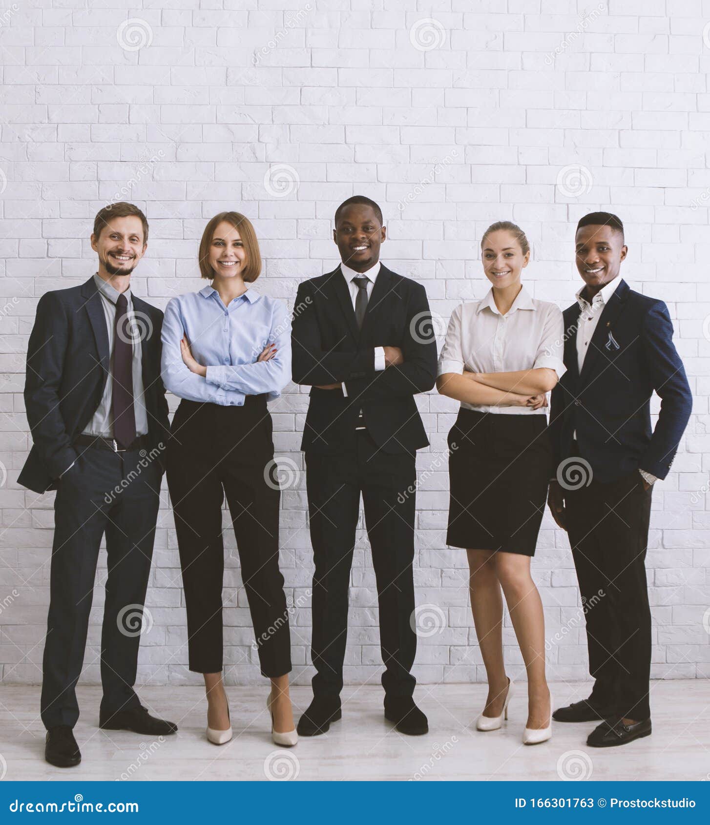 Friendly Diverse Business Team Smiling at Camera Stock Image - Image of ...