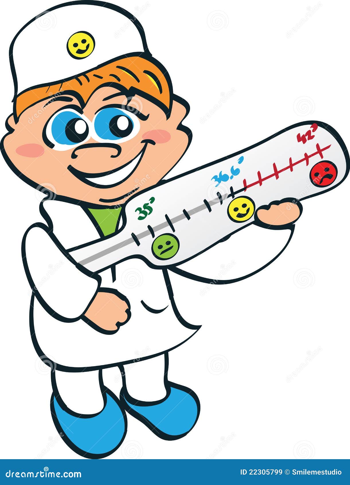 Friendly Doctor Smiling Thumbs Up And Wearing Uniform Vector ...