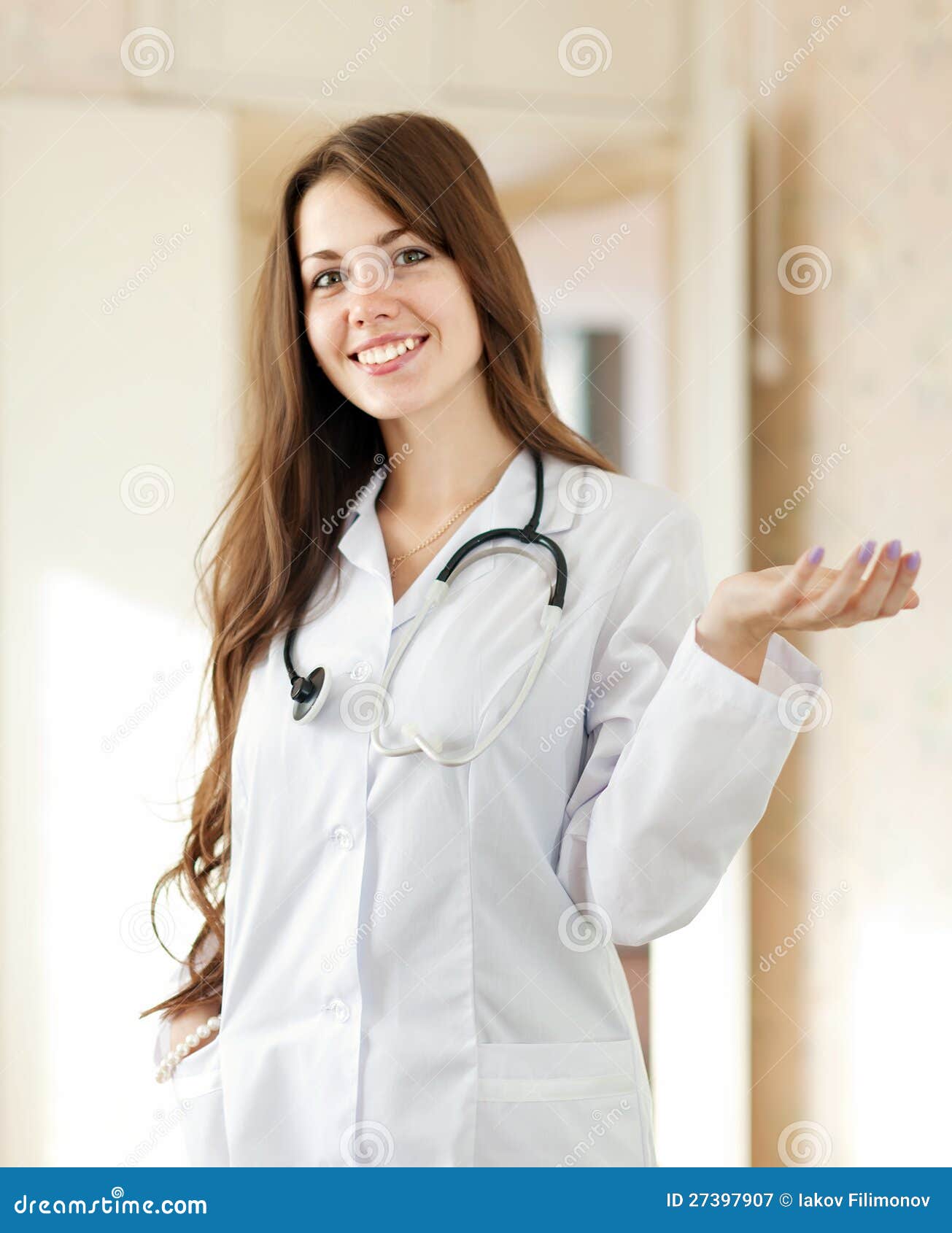 Friendly doctor in clinic stock image. Image of 3040 - 27397907