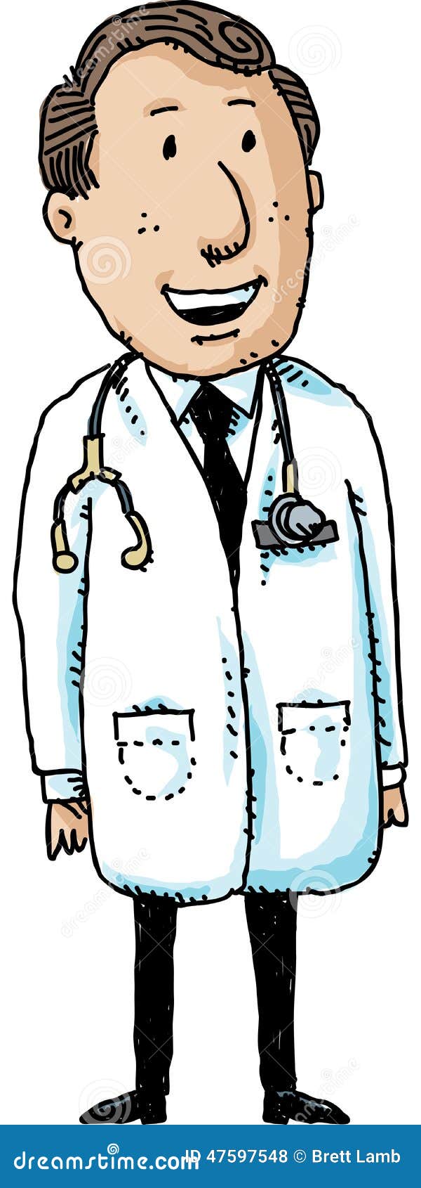 Friendly Doctor stock vector. Illustration of cartoon - 47597548