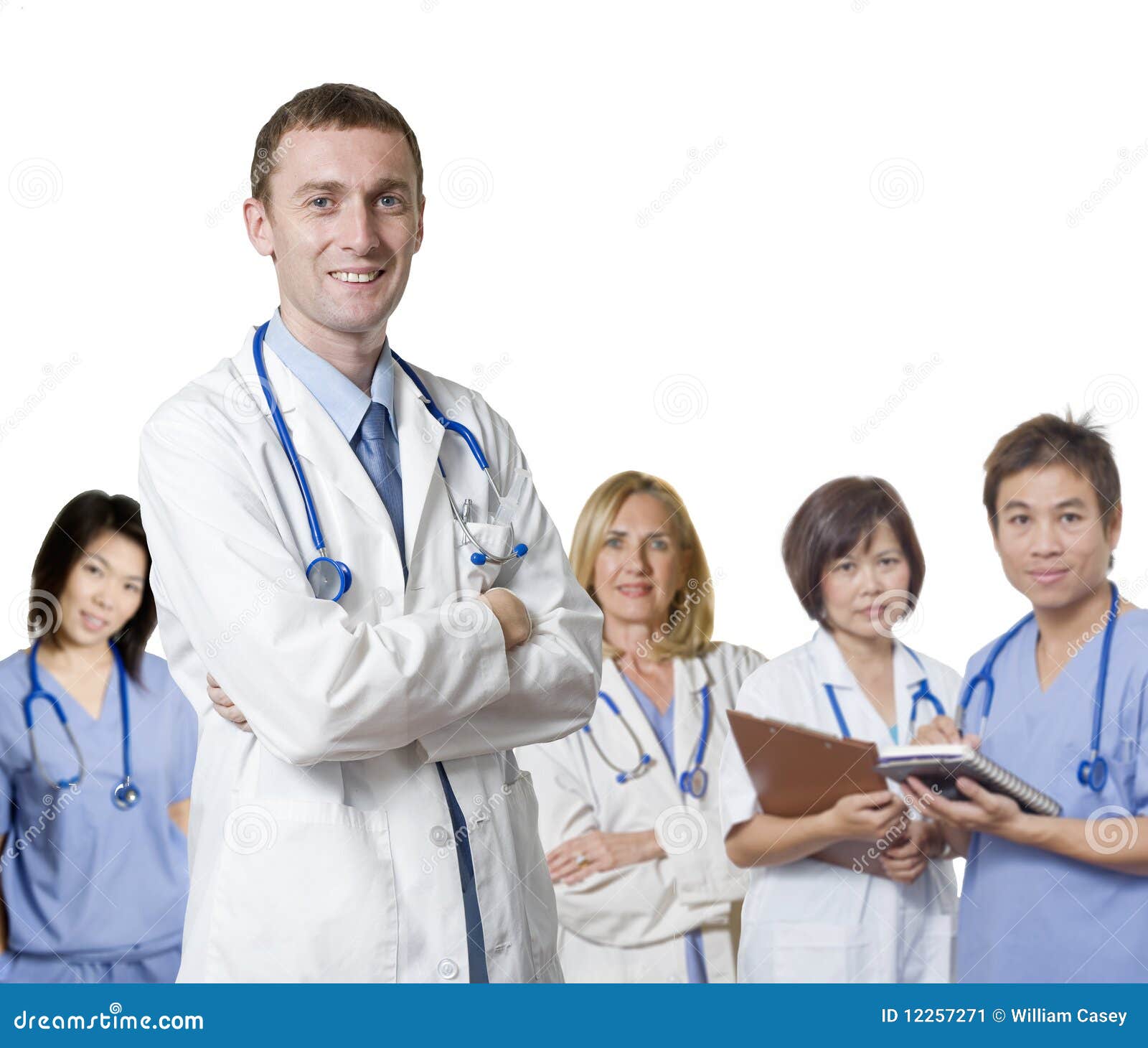 Friendly Doctor team stock image. Image of crossed, female - 12257271